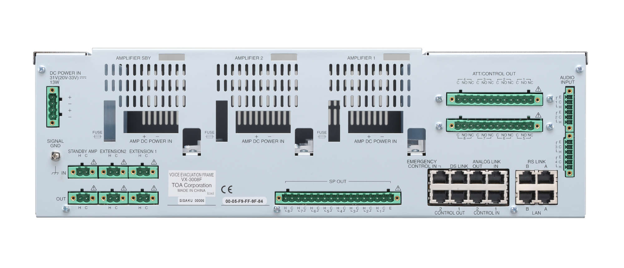 VX-3008F | VX-3000 Series | Products | TOA India Pvt. Ltd.