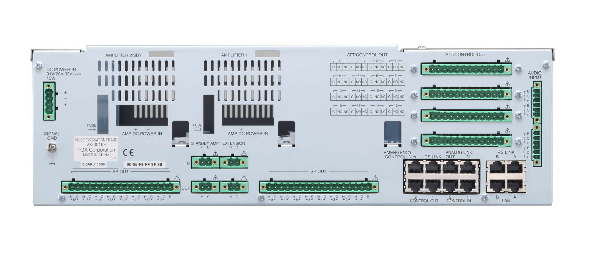 VX-3016F | VX-3000 Series | Products | TOA India Pvt. Ltd.